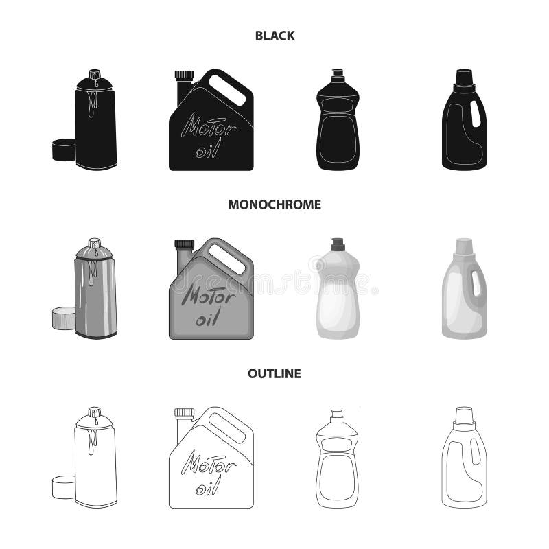 Vector Illustration of Plastic and Container Logo. Set of Plastic and ...