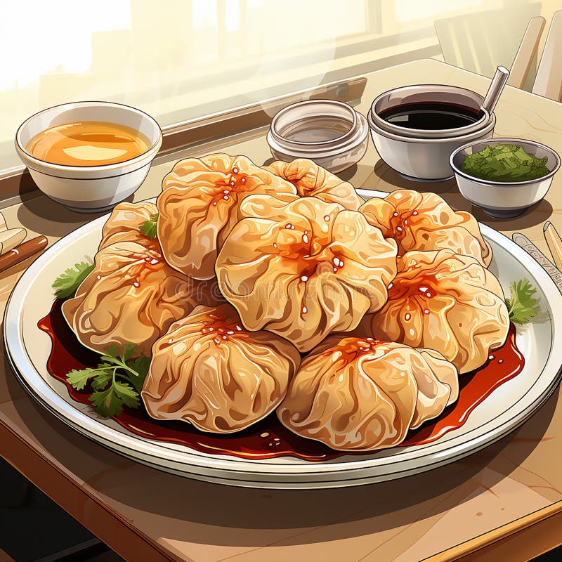 Veg Momos vector stock illustration. Illustration of traditional ...