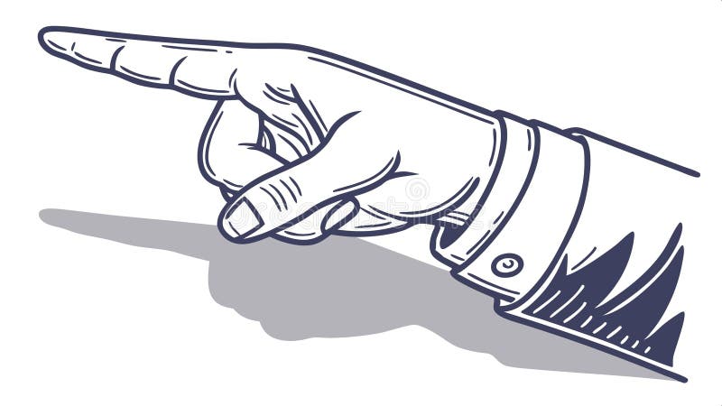 Pointing Hand Gesture, Direction and Guidance Vector Design Generative ...