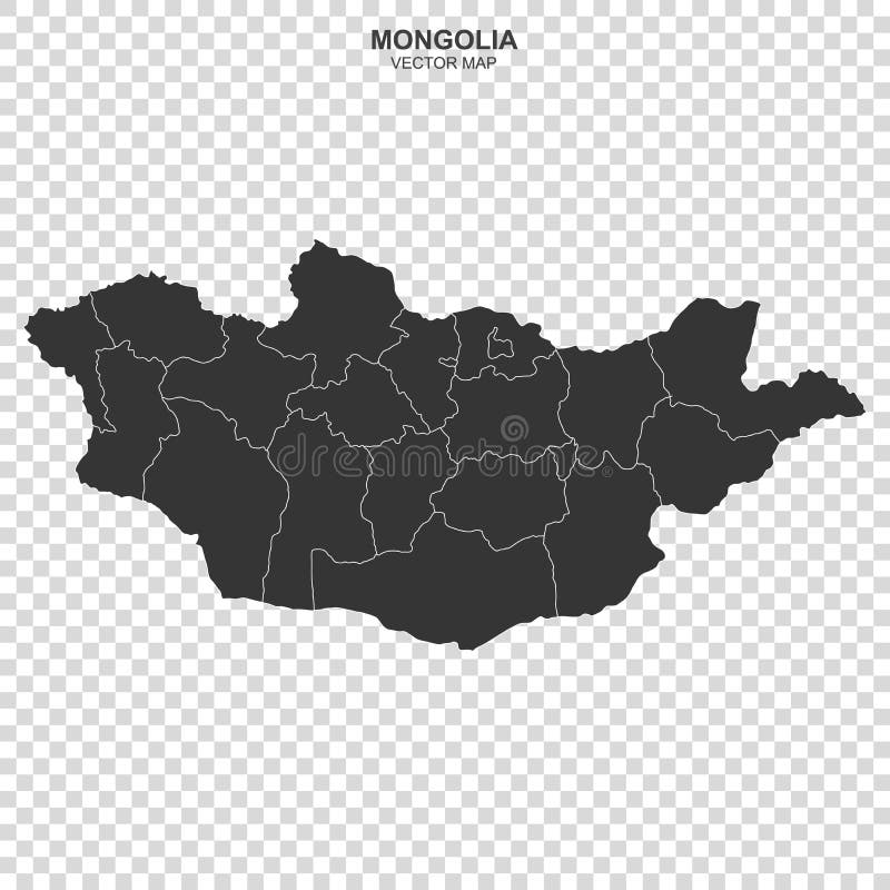 Political Map of Mongolia Isolated on Transparent Background Stock ...