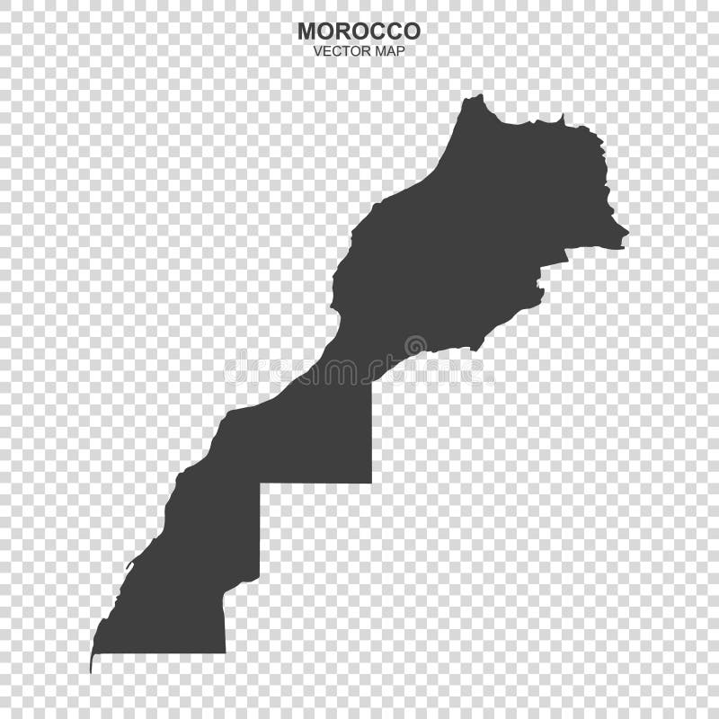 Political Map of Morocco Isolated on Transparent Background Stock ...