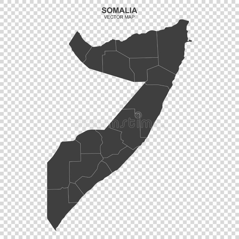 Political Map of Somalia Isolated on Transparent Background Stock ...