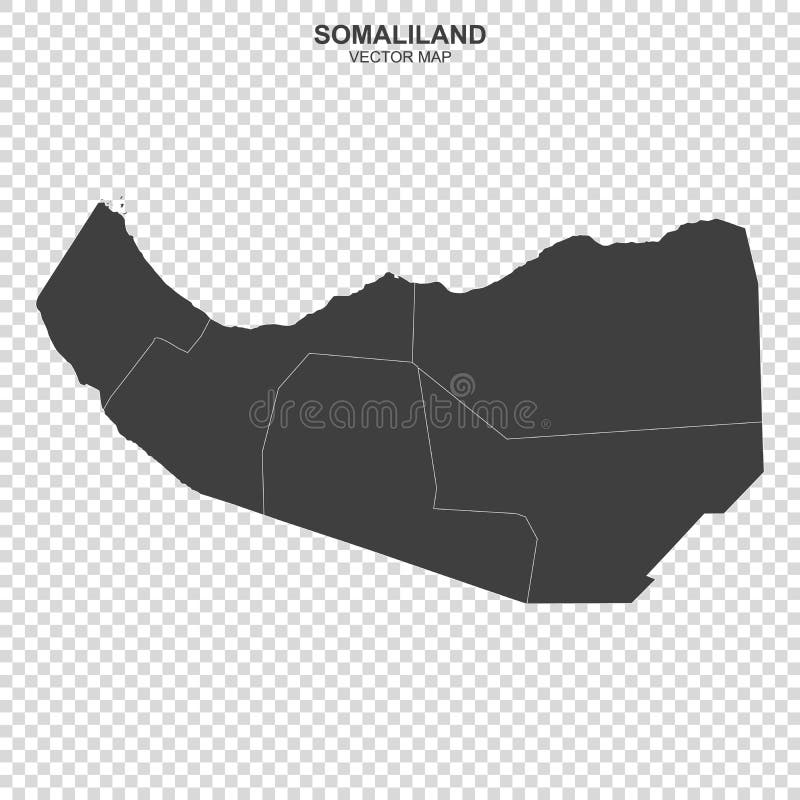 Political Map of Somaliland Isolated on Transparent Background Stock ...