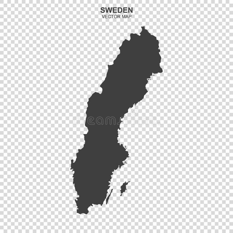 Political Map of Sweden Isolated on Transparent Background Stock Vector ...