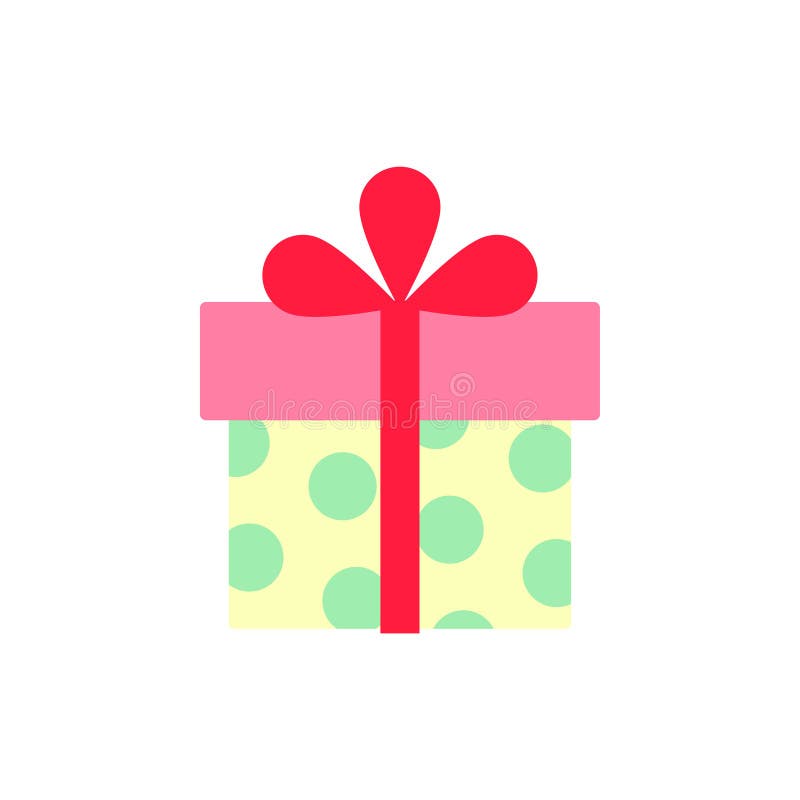 Vector Illustration of a Polka Dot Box Gift Stock Vector - Illustration ...