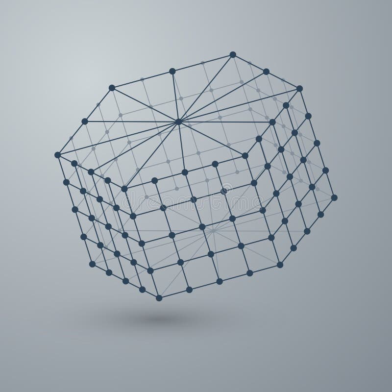 Vector Illustration of a Polygonal Shape of the Points Stock Vector ...