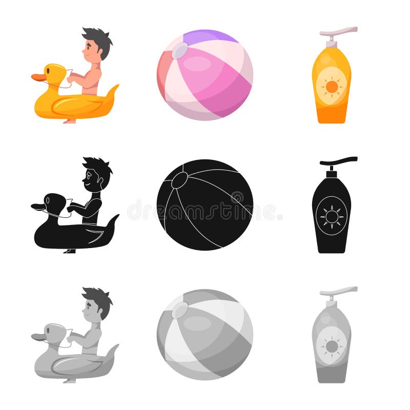 Vector Design of Pool and Swimming Logo. Collection of Pool and ...