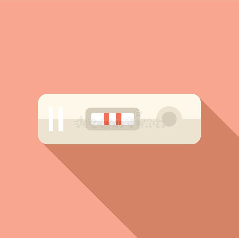 Vector Illustration of a Positive Pregnancy Test with Two Distinct Red ...