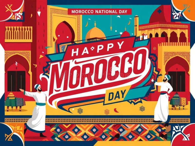 Vector Illustration Poster for the Morocco National Day.Vector ...