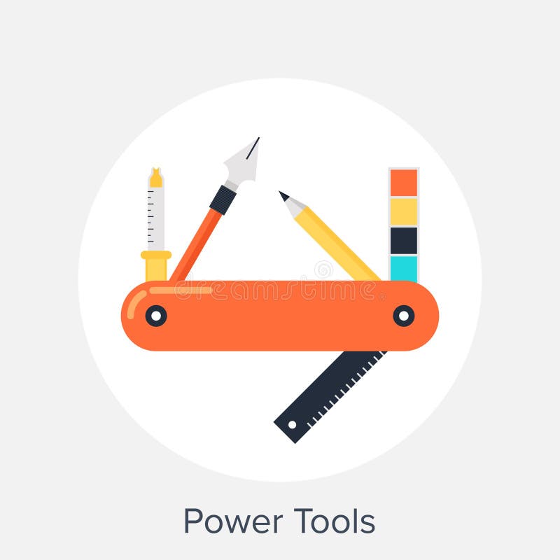 Power Tools Vector Illustration Concept Stock Vector - Illustration of ...