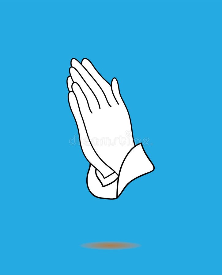 Vector Praying Hands Religious Background Stock Vector - Illustration ...