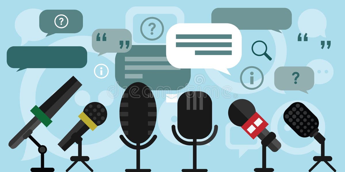 Press Conference Process Stock Illustrations – 48 Press Conference ...