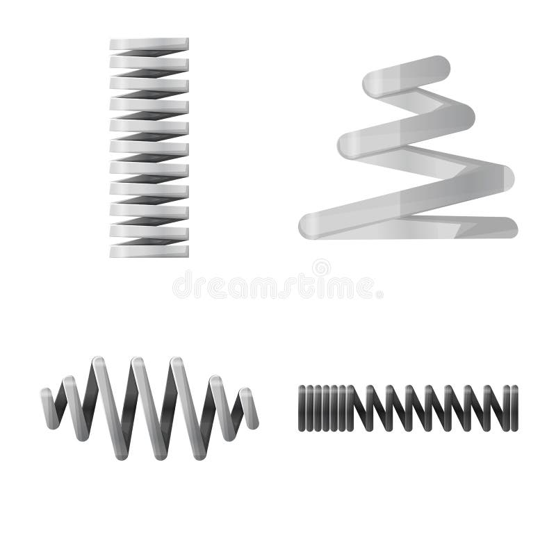 Vector Illustration of Pressure and Spiral Icon. Set of Pressure and ...