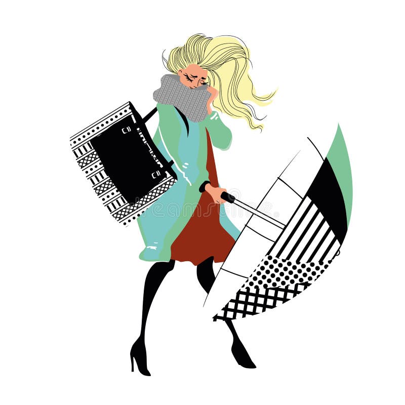 Windy Day Clothes Stock Illustrations – 107 Windy Day Clothes Stock ...