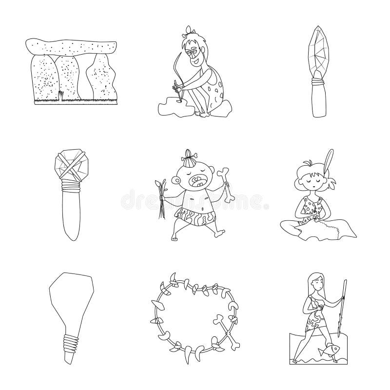 Vector Design of Primitive and Archeology Symbol. Collection of ...