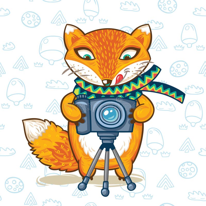 Cartoon Fox Camera Stock Illustrations – 123 Cartoon Fox Camera Stock ...