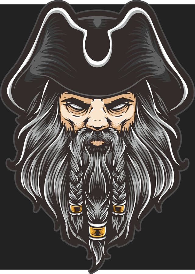 Crazy Pirates Man Vector Illustration Download Stock Vector ...
