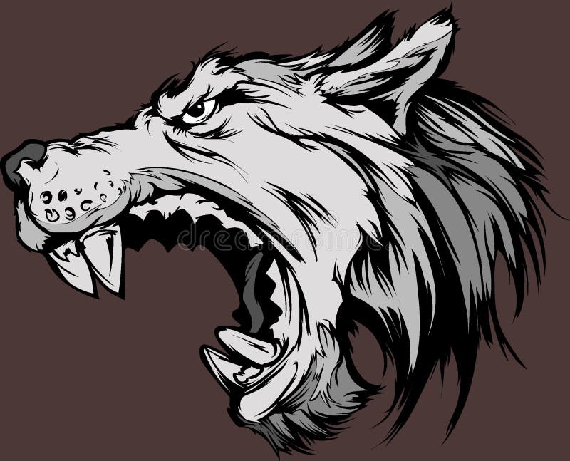 Angry Wolf Cartoon Vector Illustration Download Stock Vector ...