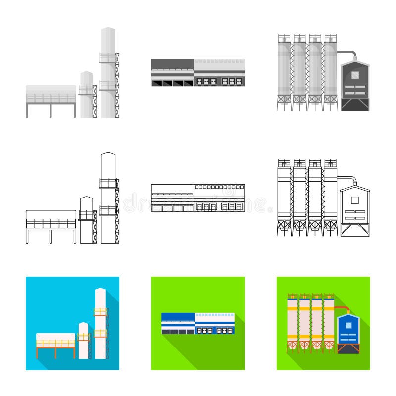 Vector Illustration of Production and Structure Icon. Collection of ...