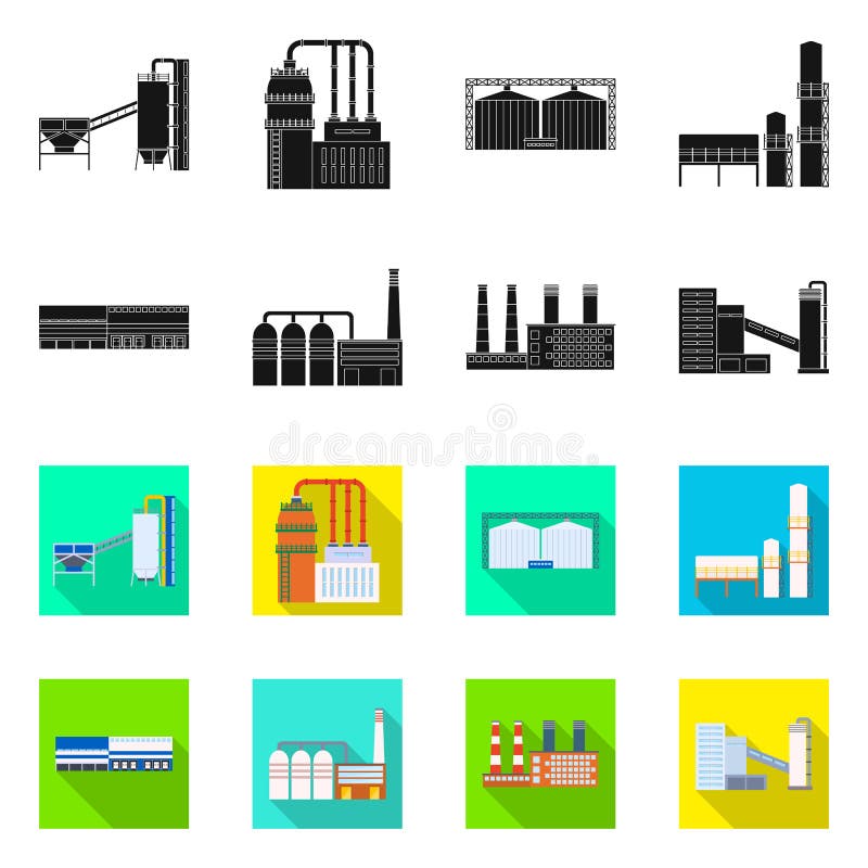 Vector Design of Production and Structure Logo. Set of Production and ...
