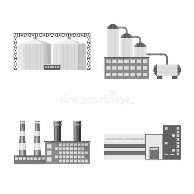Vector Illustration of Production and Structure Icon. Collection of ...