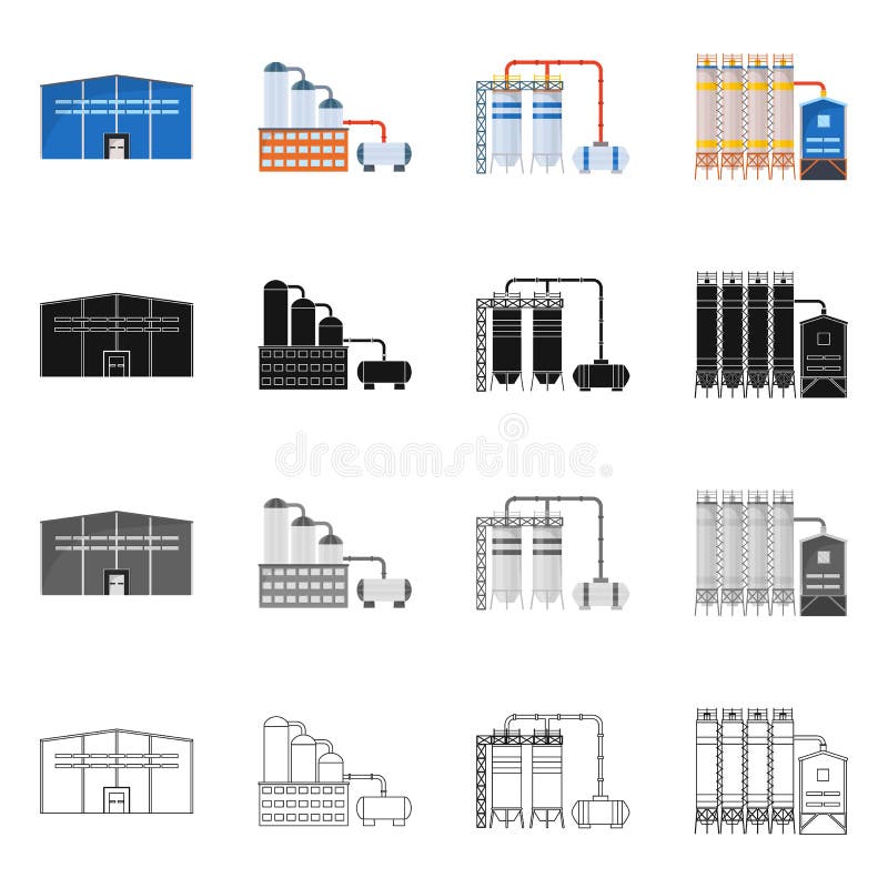 Vector Design of Production and Structure Logo. Collection of ...