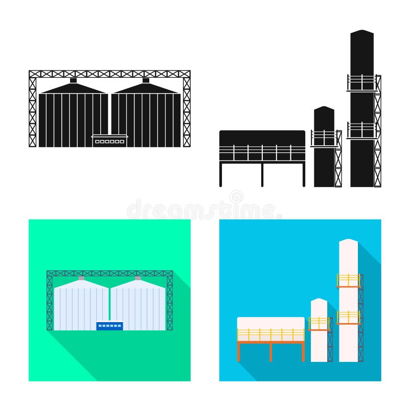 Vector Design of Production and Structure Logo. Collection of ...