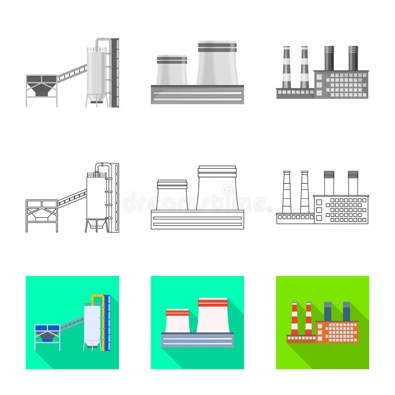 Vector Design of Production and Structure Logo. Collection of ...