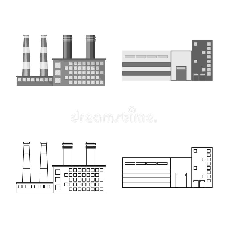 Vector Illustration of Production and Structure Icon. Set of Production ...
