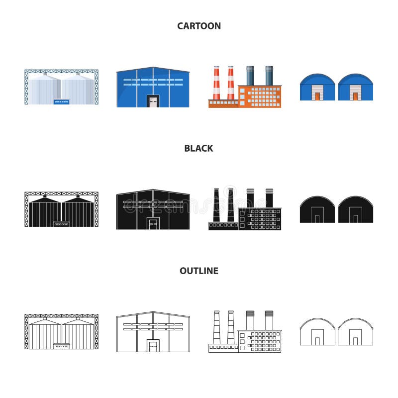 Vector Illustration of Production and Structure Icon. Set of Production ...