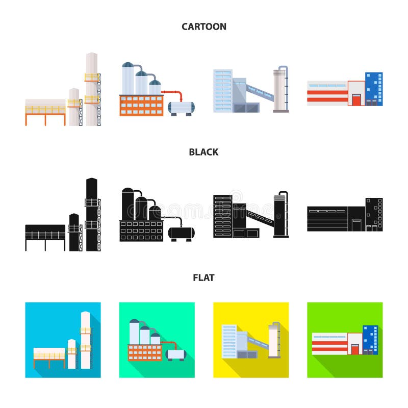 Vector Illustration of Production and Structure Logo. Set of Production ...