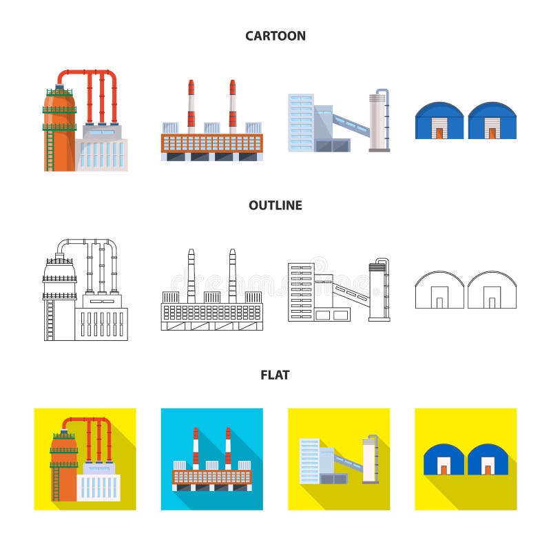Vector Design of Production and Structure Symbol. Collection of ...
