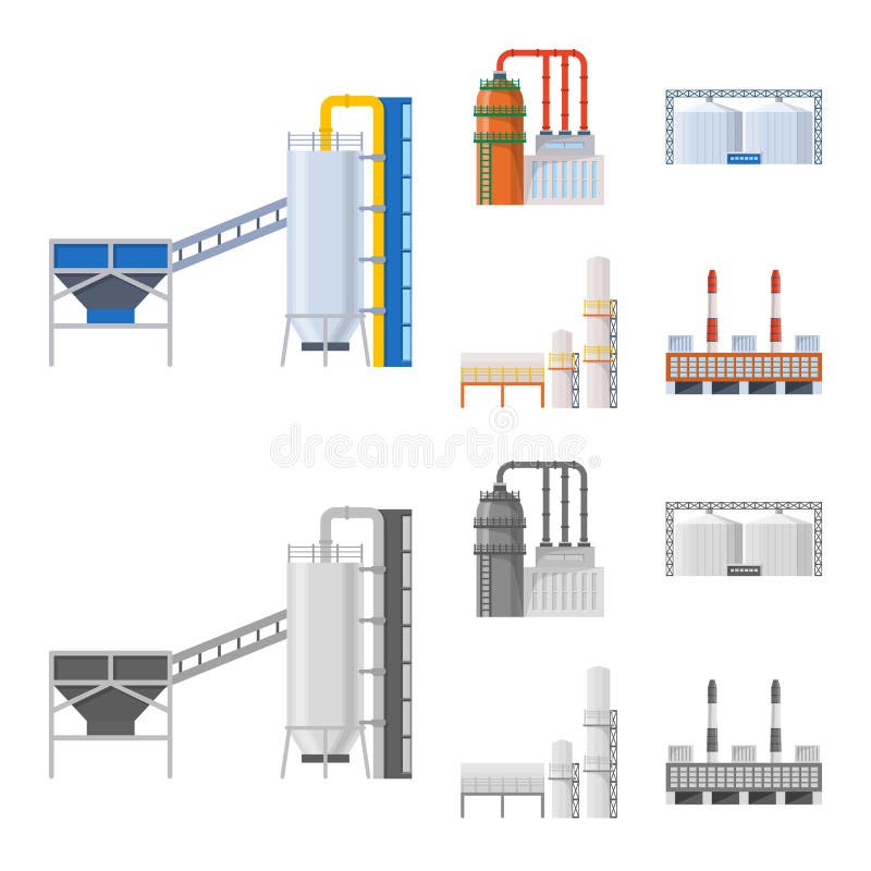Vector Design of Production and Structure Symbol. Collection of ...