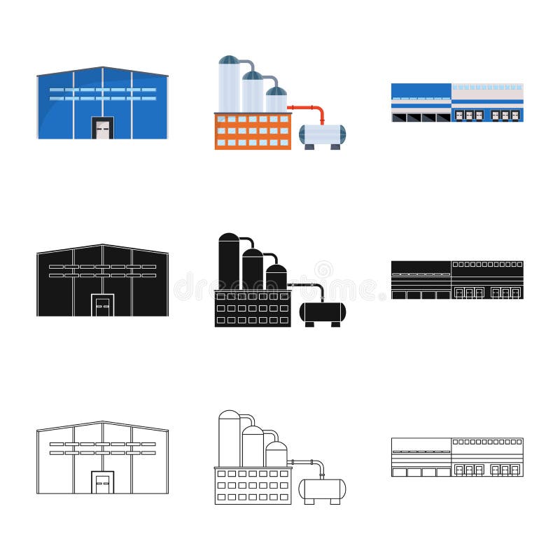 Vector Design of Production and Structure Symbol. Collection of ...