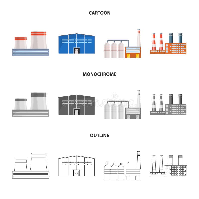 Vector Design of Production and Structure Icon. Set of Production and ...