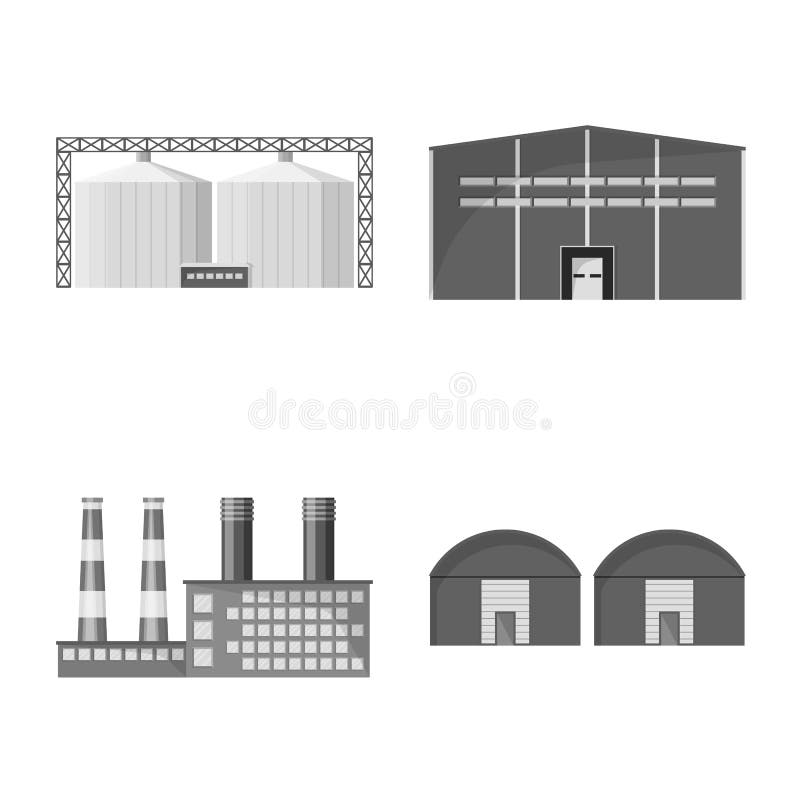 Vector Design of Production and Structure Icon. Collection of ...