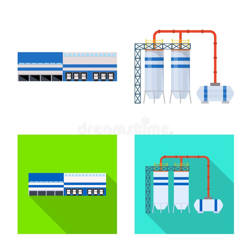 Vector Illustration of Production and Structure Symbol. Set of ...