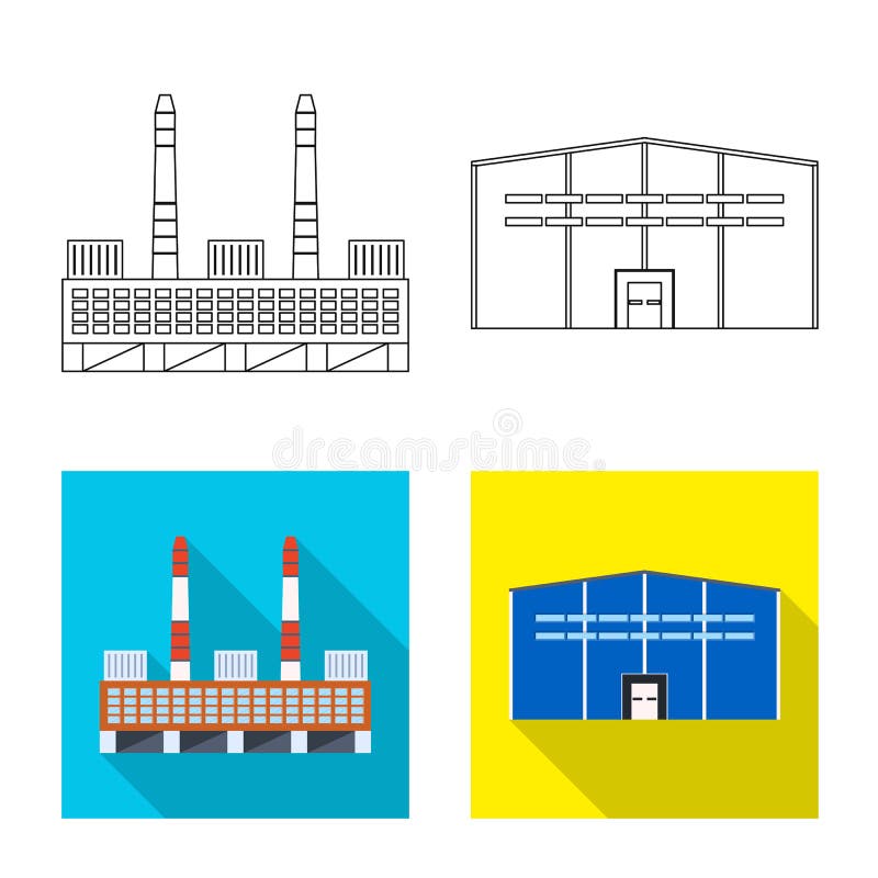 Vector Design of Production and Structure Icon. Collection of ...