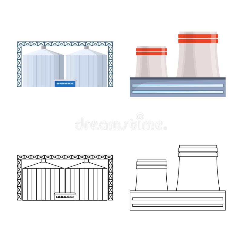 Vector Illustration of Production and Structure Symbol. Set of ...