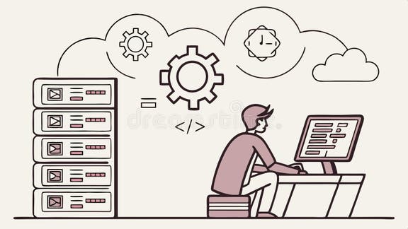 Programmer at Work, Coding and Software Development Vector Design Generative AI Stock Vector ...