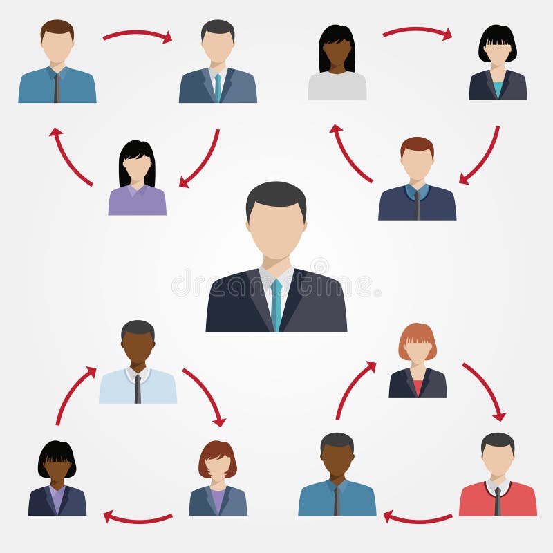 Project Team Work Vector Illustration of Business People Working ...