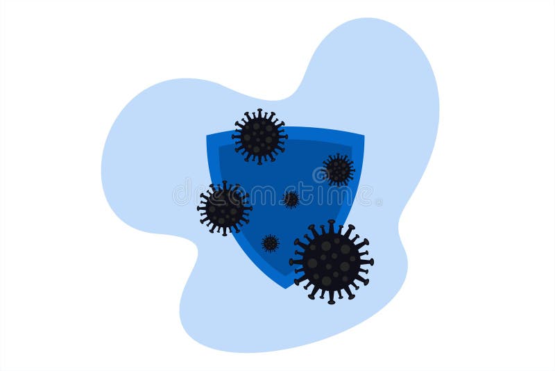 Vector Illustration Protective System Immune in the Human Body. Shield ...