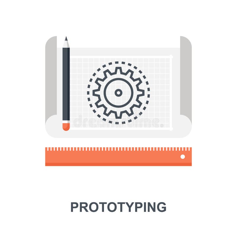 Prototyping icon concept stock vector. Illustration of concept - 131332478