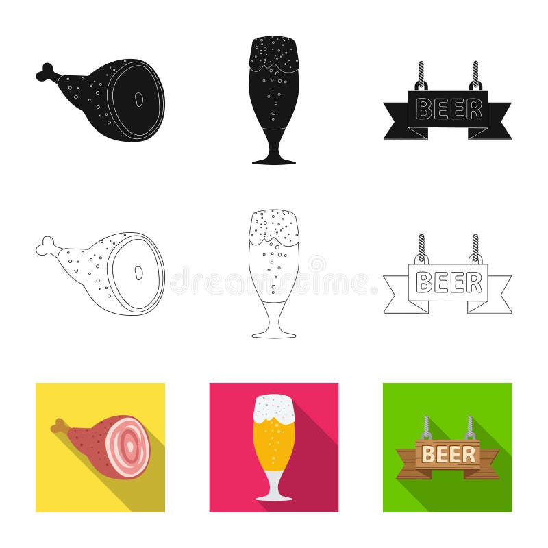 Vector Design of Pub and Bar Sign. Collection of Pub and Interior ...