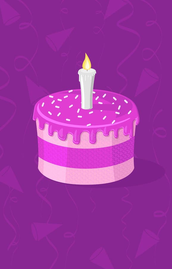 Vector Illustration of Purple Cake Stock Vector - Illustration of ...