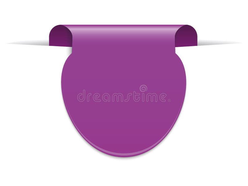 Vector Illustration of Purple Colored Label Banner Stock Vector ...