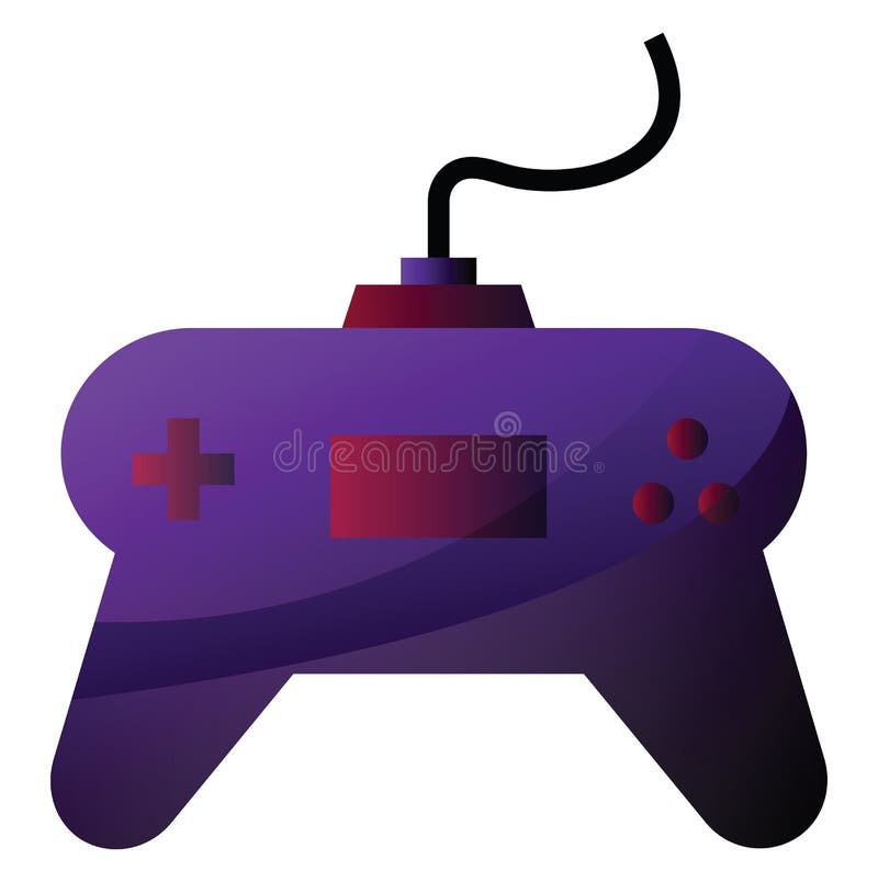 Purple Gamepad Icon Isolated on White Background. Game Controller ...