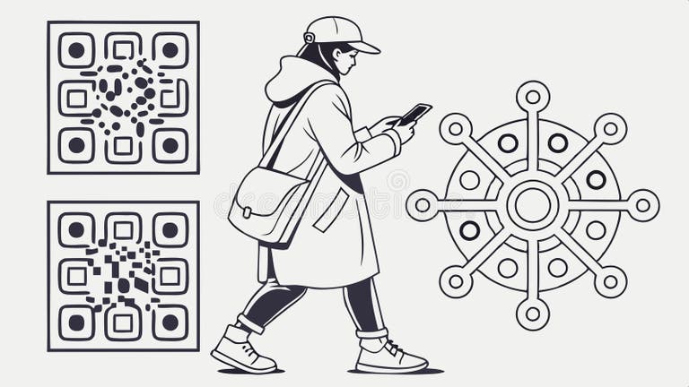 Qr Usage Stock Illustrations – 73 Qr Usage Stock Illustrations, Vectors ...