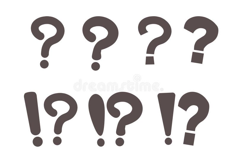 Vector Illustration of Question Mark and Surprise Mark Stock Vector ...