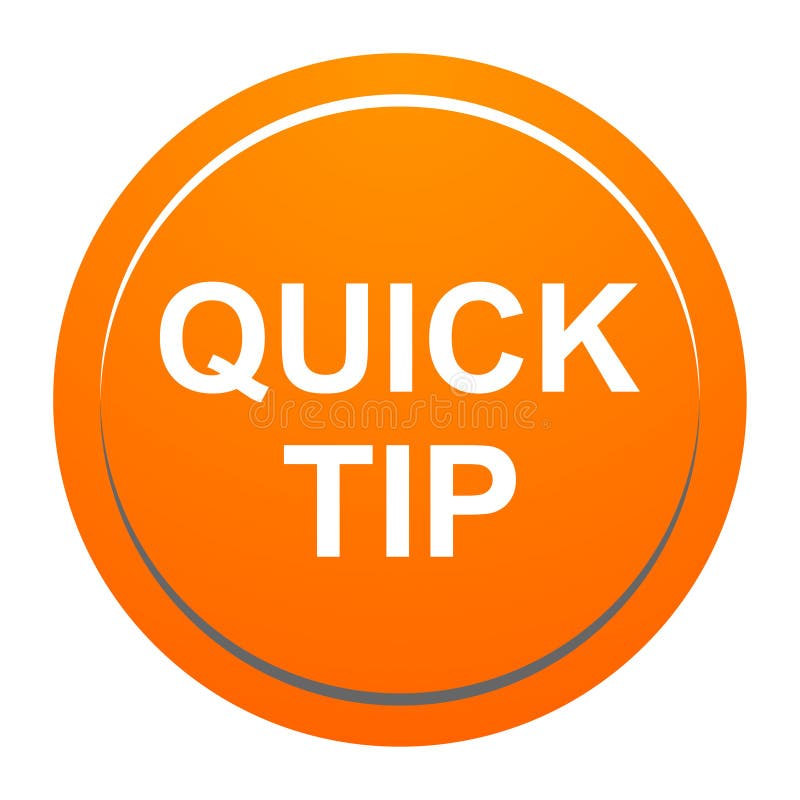 Quick Tip Orange Round Button Help and Suggestion Concept Stock Vector ...